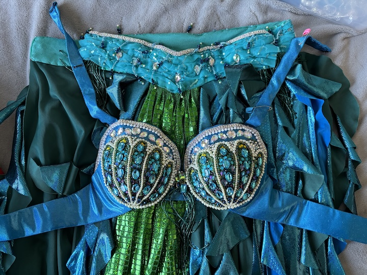 Belly Dance Costume "Blue Mermaid" - Studio Davina